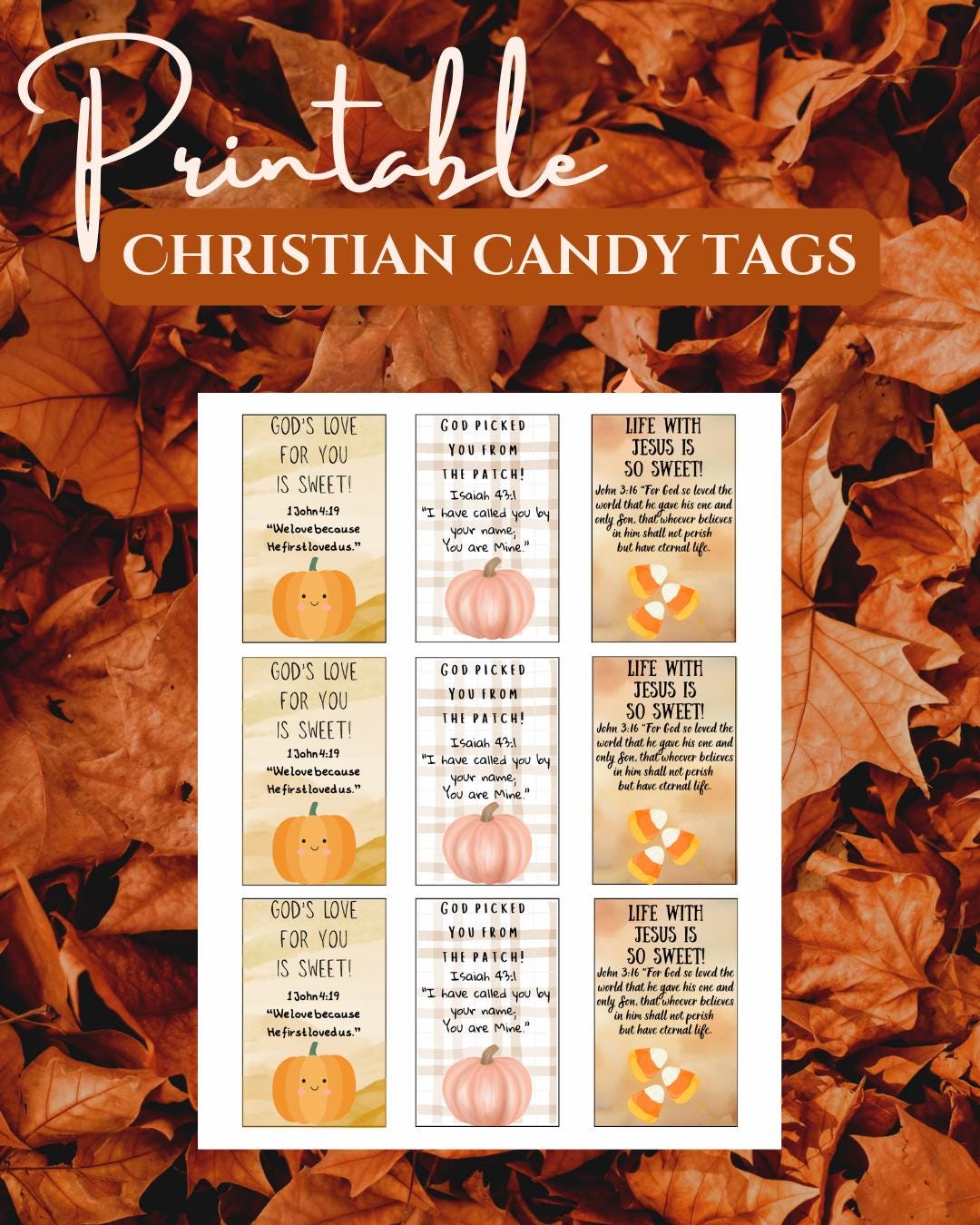 Christian Candy Tracts: Halloween Fall Handout (instant Download) - Etsy