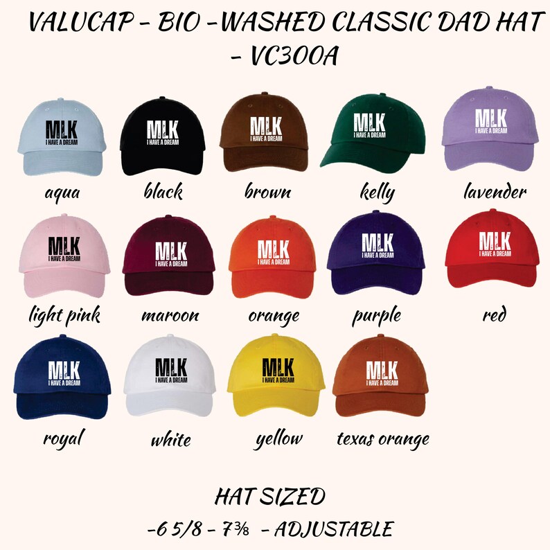 MLK I Have A Dream Dad Hat, Martin Luther King Day Jr. Hat, Civil ...