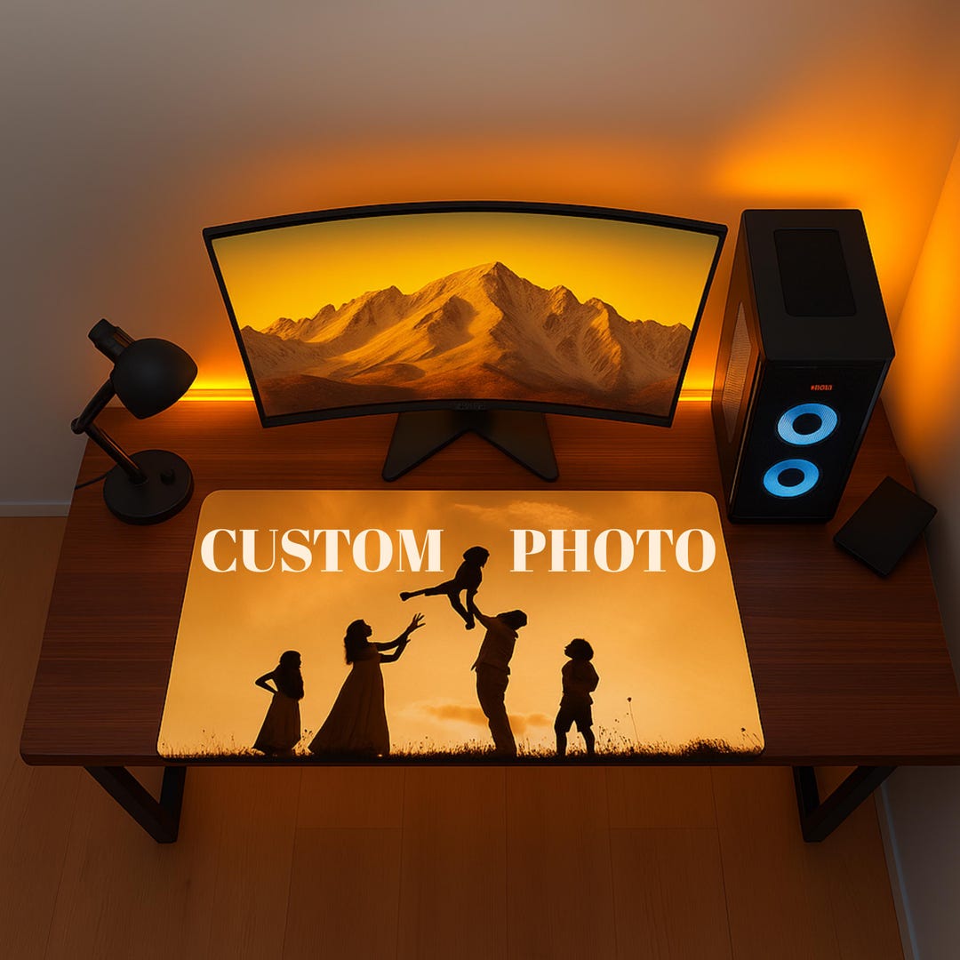 Custom Desk Mat, Personalized Desk Pad Photo, Your Company Logo Mouse ...