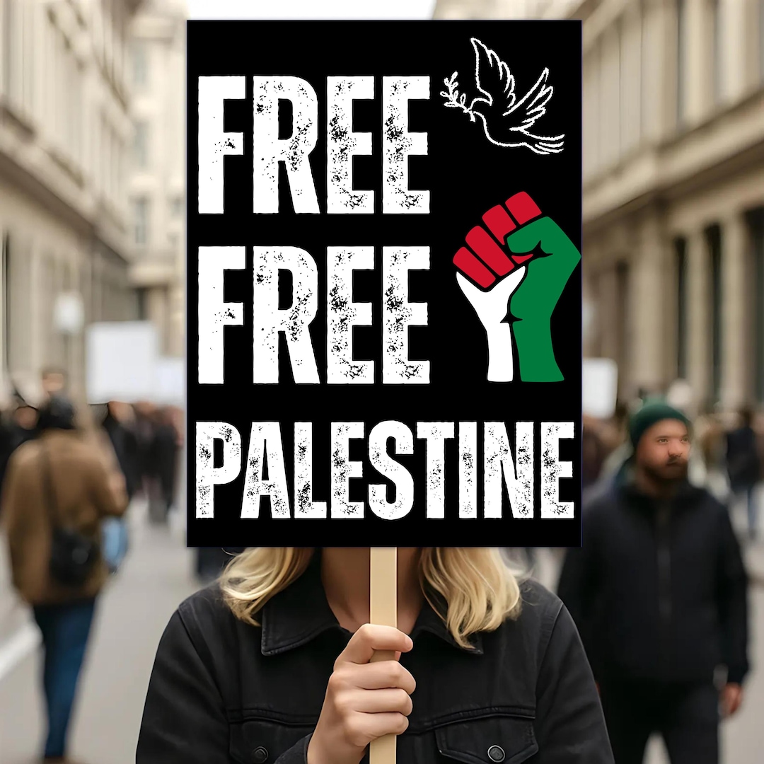 Palestine Protest Poster,free Palestine Activist Poster,palestine Flag ...