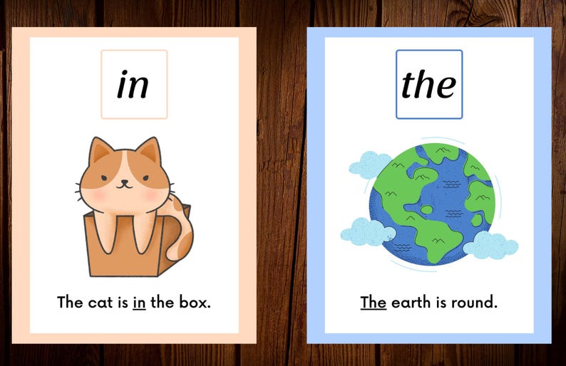English Sight Words Flash Cards: ESL Vocabulary Learning (PDF + PNG) - Etsy