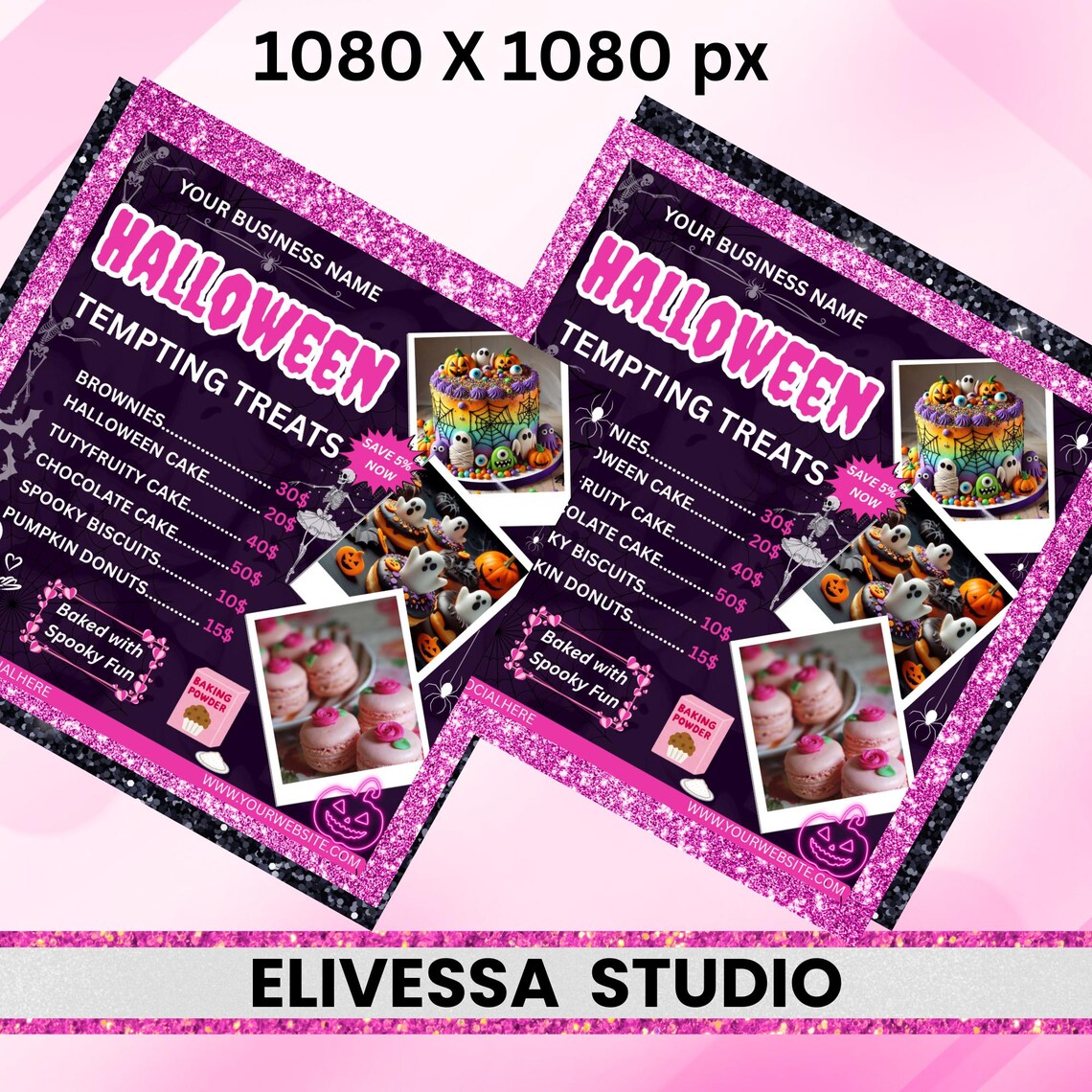 Halloween Bake Sale Flyer, Bakery Poster, Halloween Dessert Flyer ...