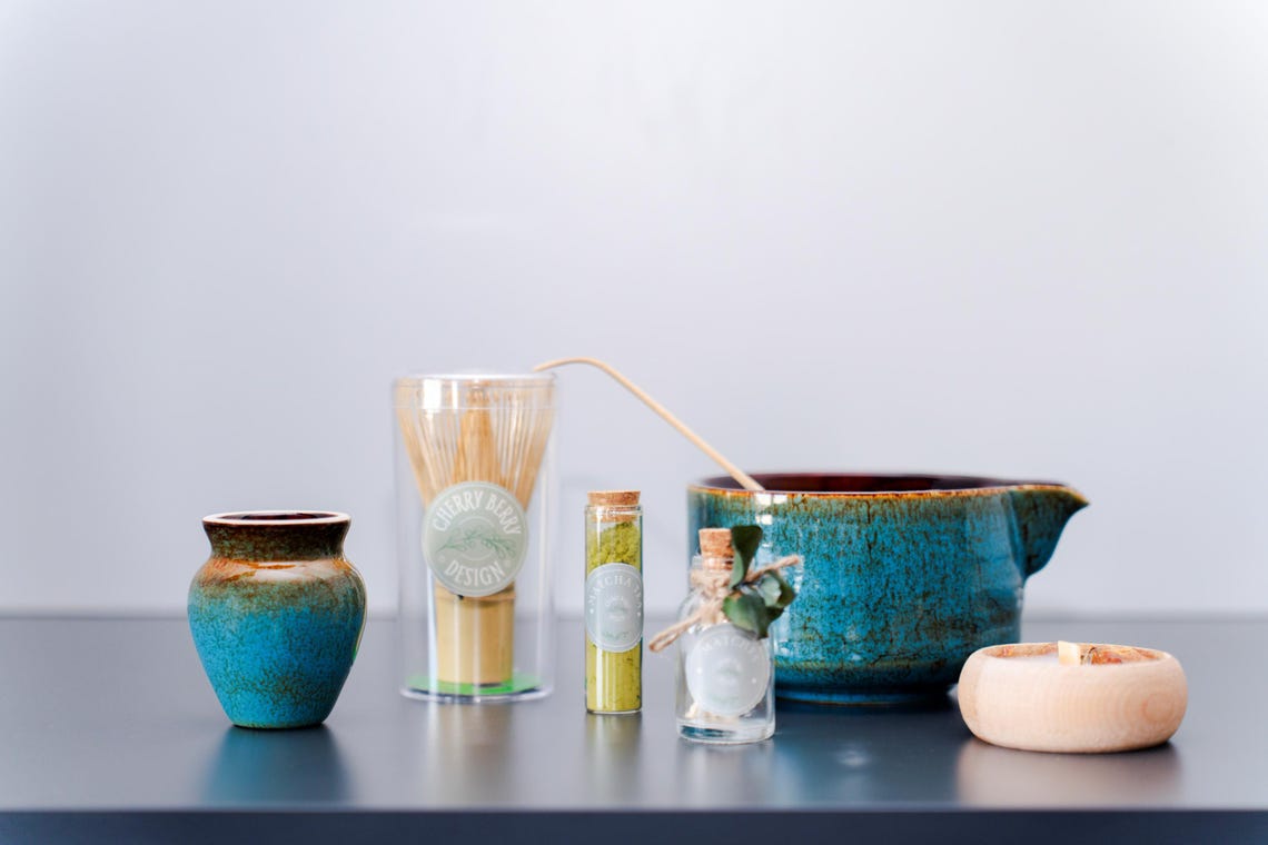Matcha Tea Ceremony Gift Box, Bowl, Whisk, Spoon, Wellness Set - Etsy