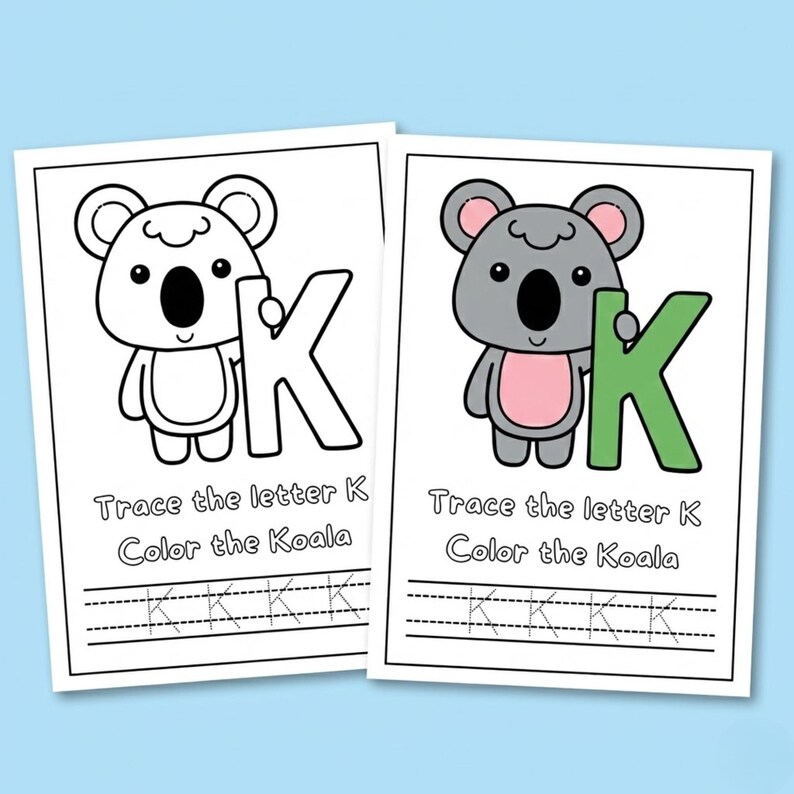 Animal Alphabet Worksheets for Kids | ABC Letter Tracing and Coloring ...