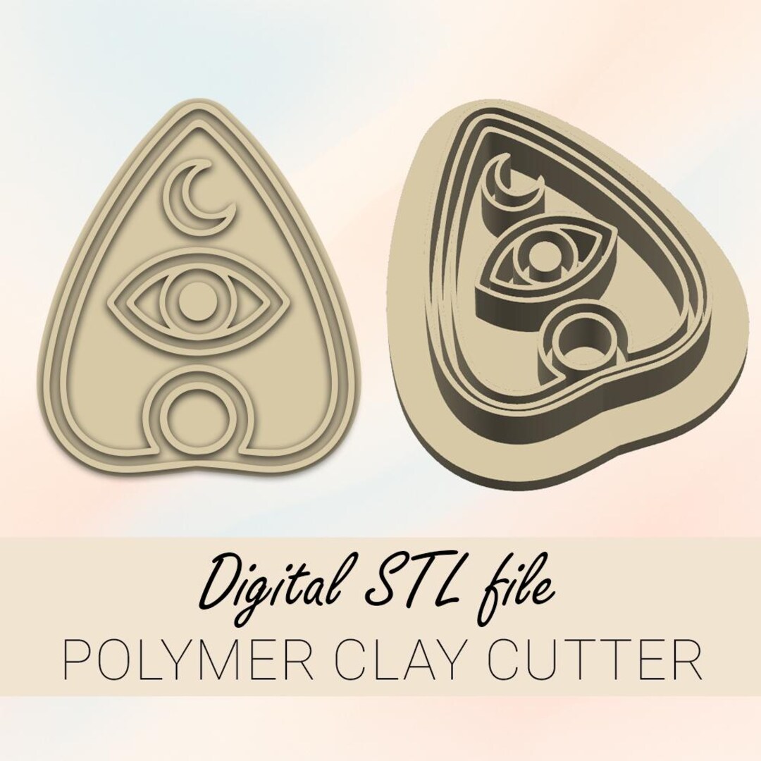 Ouija Board Polymer Clay Cutter, Yes No Planchette Cutter, Digital STL ...