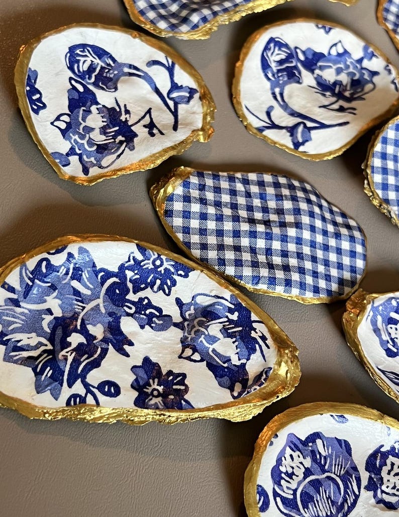Decorative Oyster Shells Decoupage - Etsy