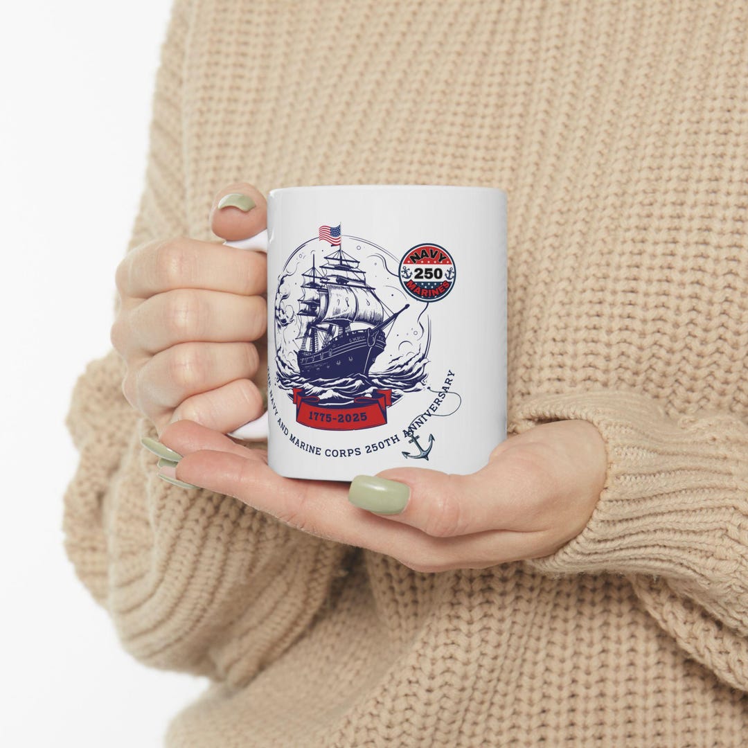 Nautical Ceramic Mug, Mariner Sailor Gift, Inspirational Quote Cup ...