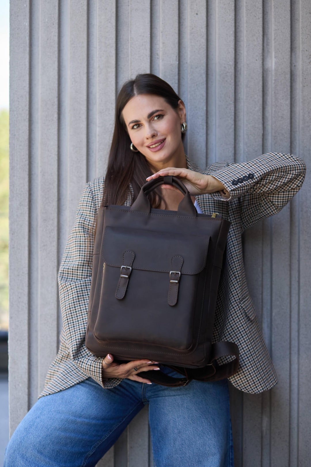 Leather Backpack, Leather Laptop Bag, Leather Laptop Backpack, Womens ...