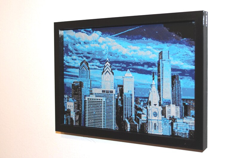 3D Printed Philly Skyline Wall Art | Philadelphia Cityscape Decor - Etsy