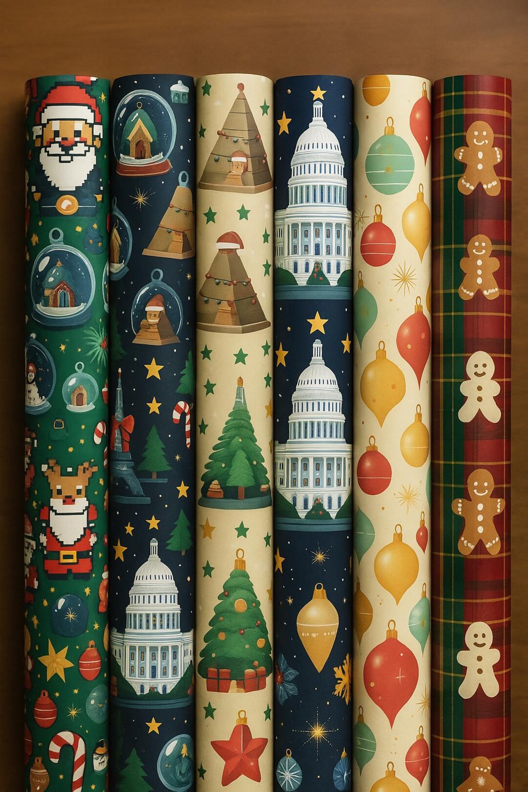 70 Christmas Wrapping Paper Scrapbook | Holiday Paper Pack | Retro Xmas ...