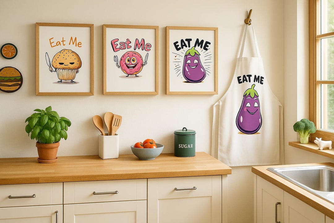 Eat Me, Funny Prints– Printable Digital Art for T-shirts, Posters ...