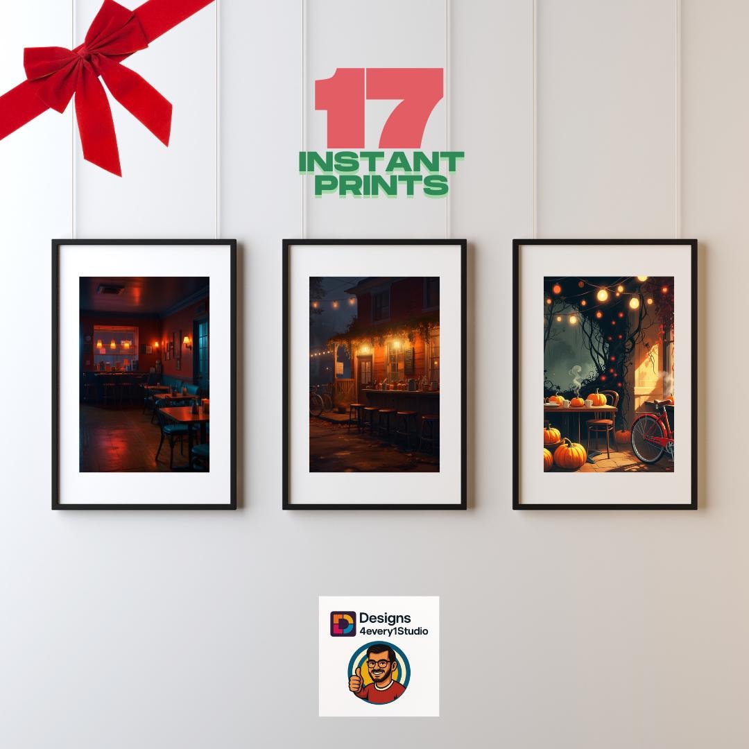 Stranger Things Radio Cafe 17 Art Bundle Autumn Digital Prints – Autumn ...