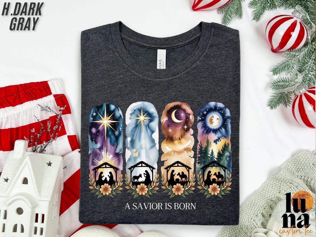 A Savior is Born Christmas Shirt, Celebrate the Reason for the Season T ...