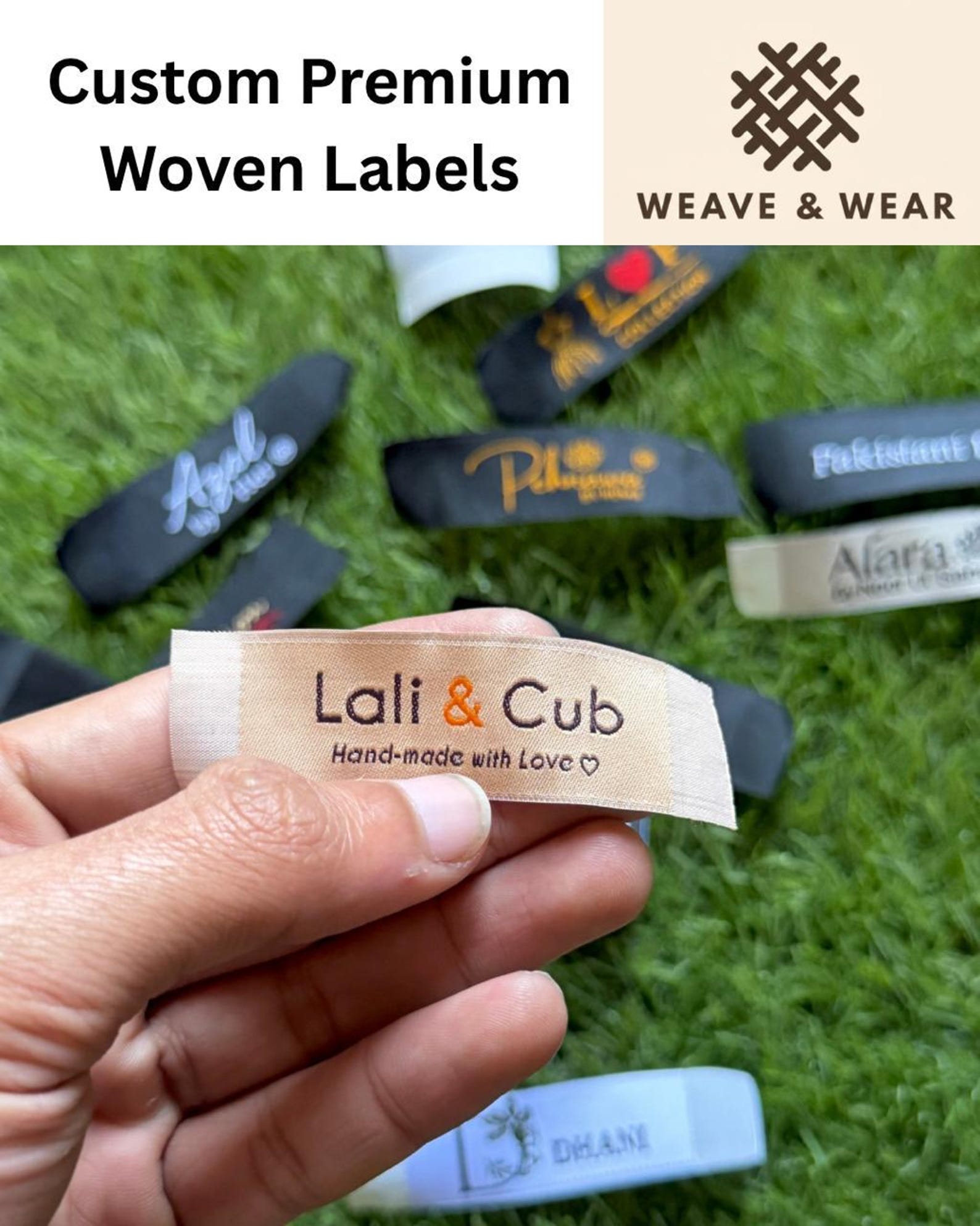 Custom Woven Clothing Labels | Brand Logo Garment Tags - Etsy