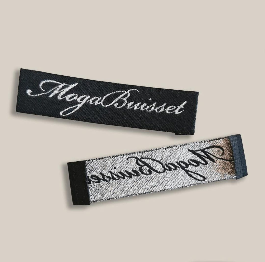 Personalized Damask Woven Sewing Labels: Custom Brand, 100% Polyester ...
