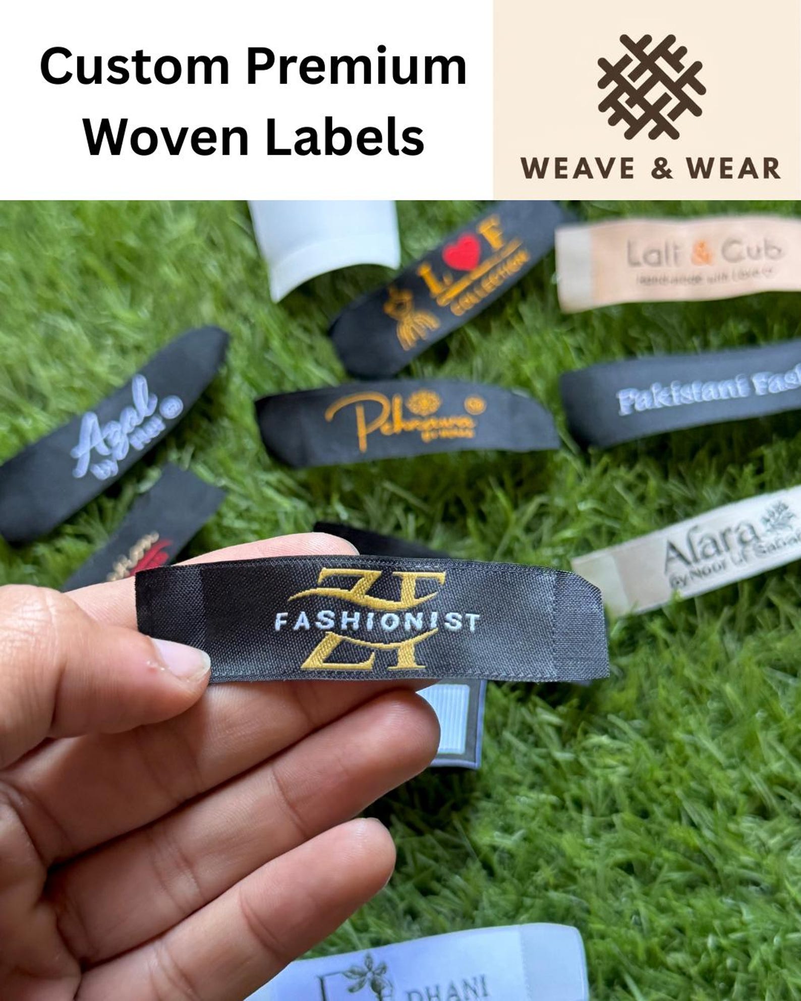 Custom Woven Clothing Labels | Brand Logo Garment Tags - Etsy