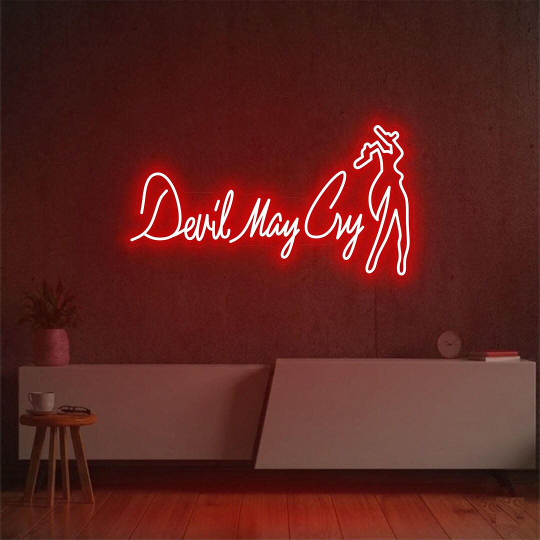 Devil May Cry Neon Sign – DMC Game Wall Art, Custom LED Wall Decor ...