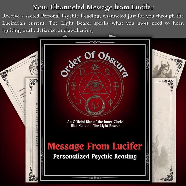 Lucifer Channeled Message: Personalized Psychic Reading & Sigil Art ...