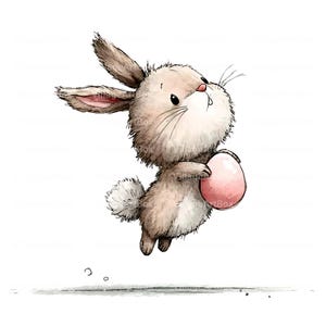 Watercolor Easter Bunny Clipart | Digital Download, Junk Journal ...