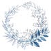 Blue Christmas Wreaths Clipart: Watercolor Winter Foliage PNG (instant ...