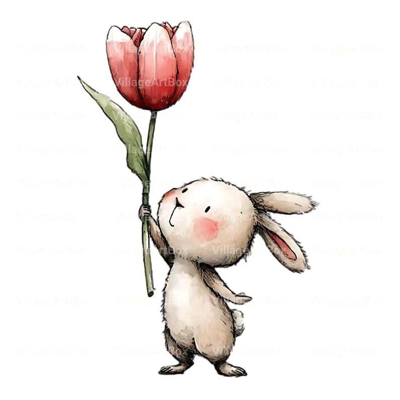 Watercolor Easter Bunny Clipart | Digital Download, Junk Journal ...