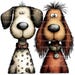 14 Whimsical Cartoon Dog Clipart Bundle Watercolor Funny Puppy Friends ...