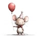 Watercolor Birthday Mouse Clipart | Party Mice & Cupcakes | Digital ...