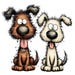 14 Whimsical Cartoon Dog Clipart Bundle Watercolor Funny Puppy Friends ...