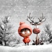 Winter Boy and Reindeer Clipart – Holiday JPG Set (instant Download) - Etsy