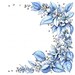 Blue Christmas Wreaths Clipart: Watercolor Winter Foliage PNG (instant ...
