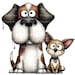 14 Whimsical Cartoon Dog Clipart Bundle Watercolor Funny Puppy Friends ...