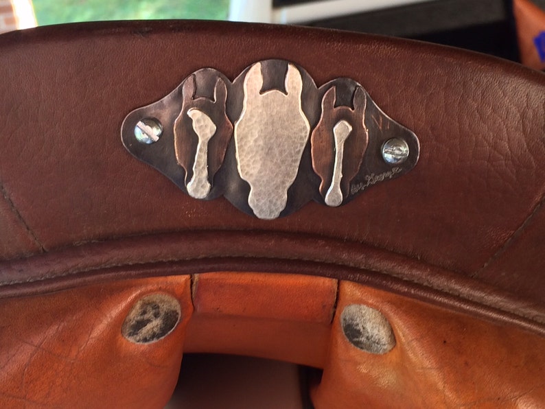 Saddle Plate/custom/personalized Silver/copper Horse | Etsy