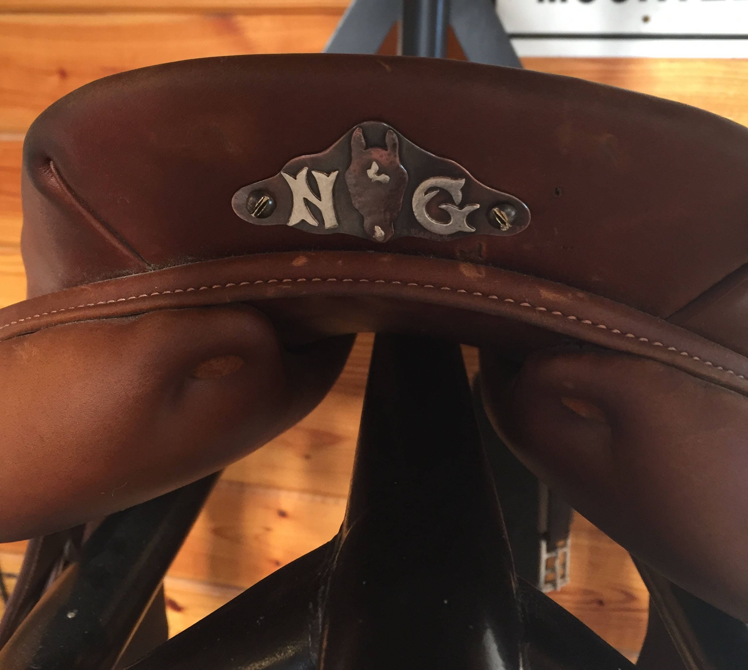 Saddle Plate/custom/personalized Silver/copper Horse Heads/initials ...