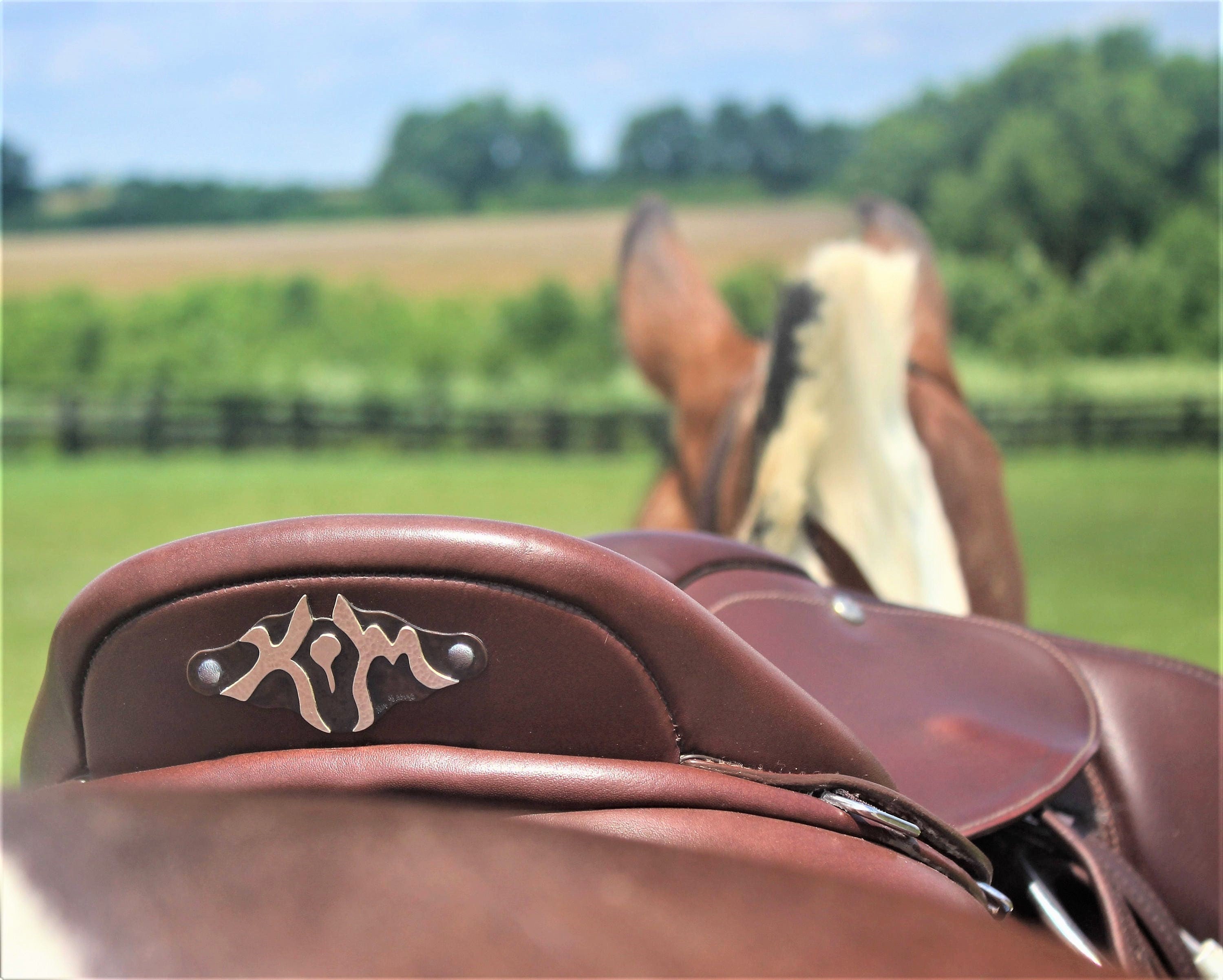 Saddle Plate/custom/personalized Silver/copper Horse Heads/initials ...