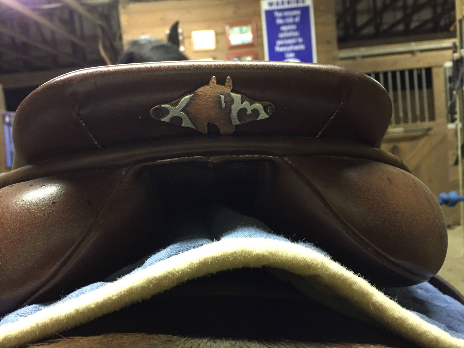 Saddle Plate/custom/personalized Silver/copper Horse Heads/initials ...