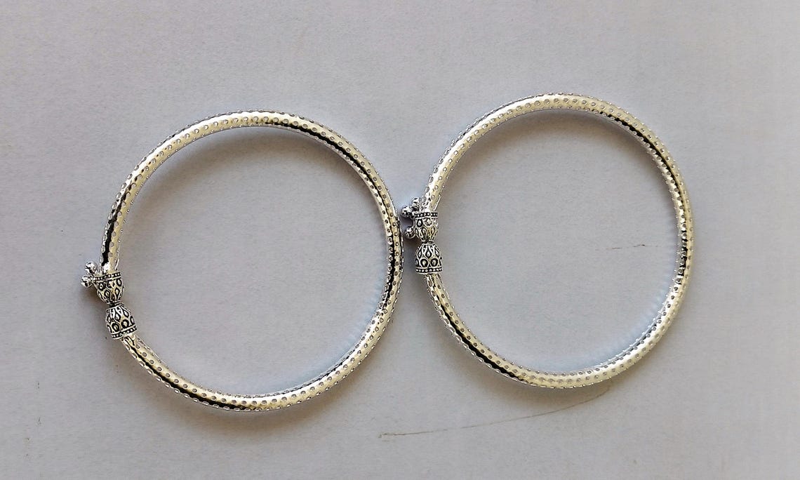 Minimal Punjabi Kada Payal Anklet • Handmade Silver Tone Payal • Indian ...