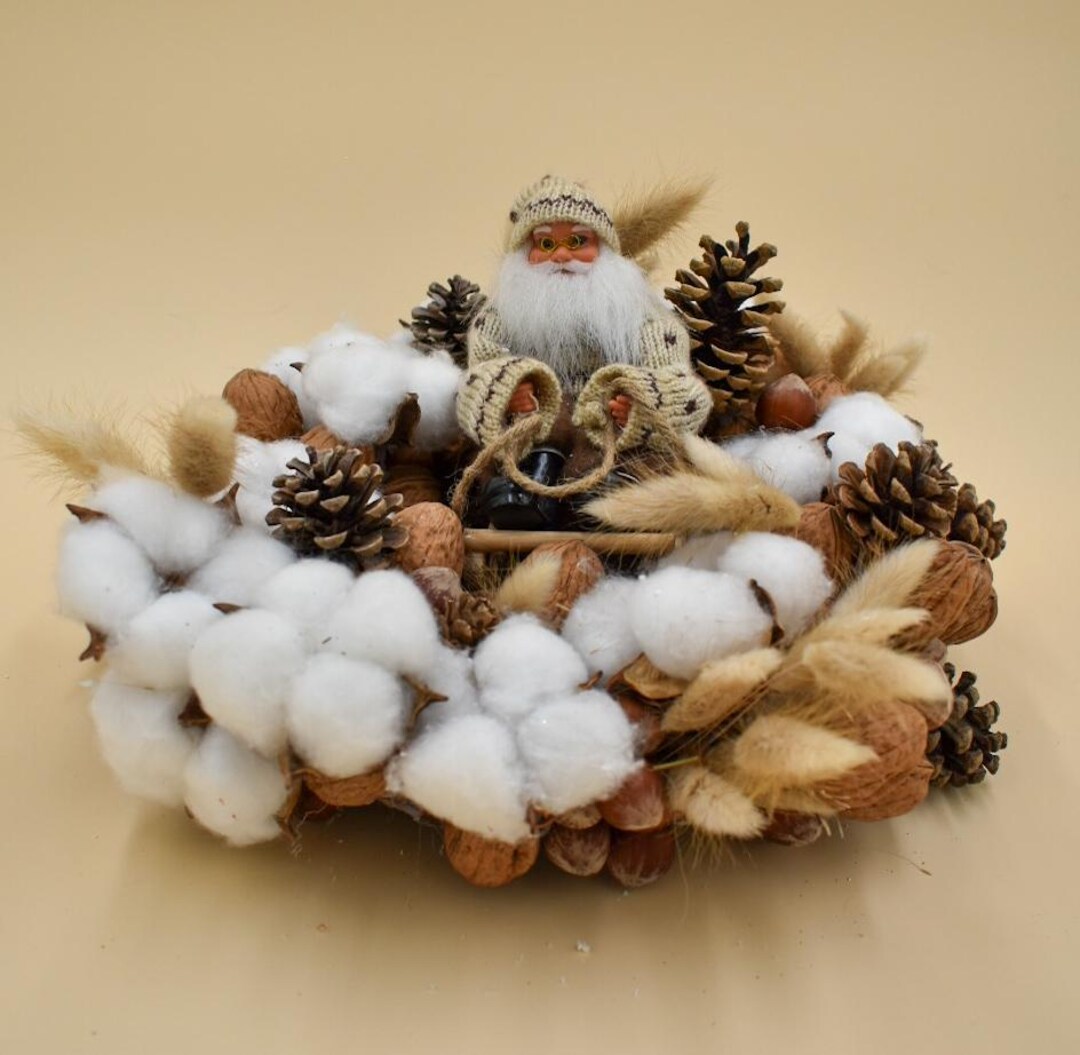 Santa Claus and Nuts Centerpiece - Christmas Tabletop Decoration - Etsy