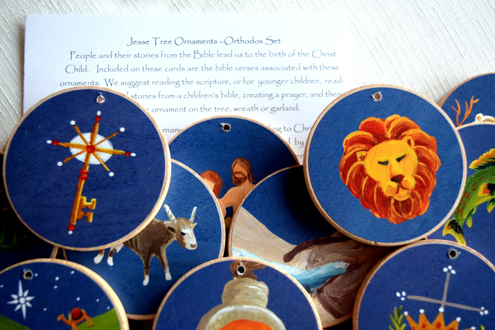 ORTHODOX Jesse Tree Ornaments 40 Days for Advent Christian Advent ...