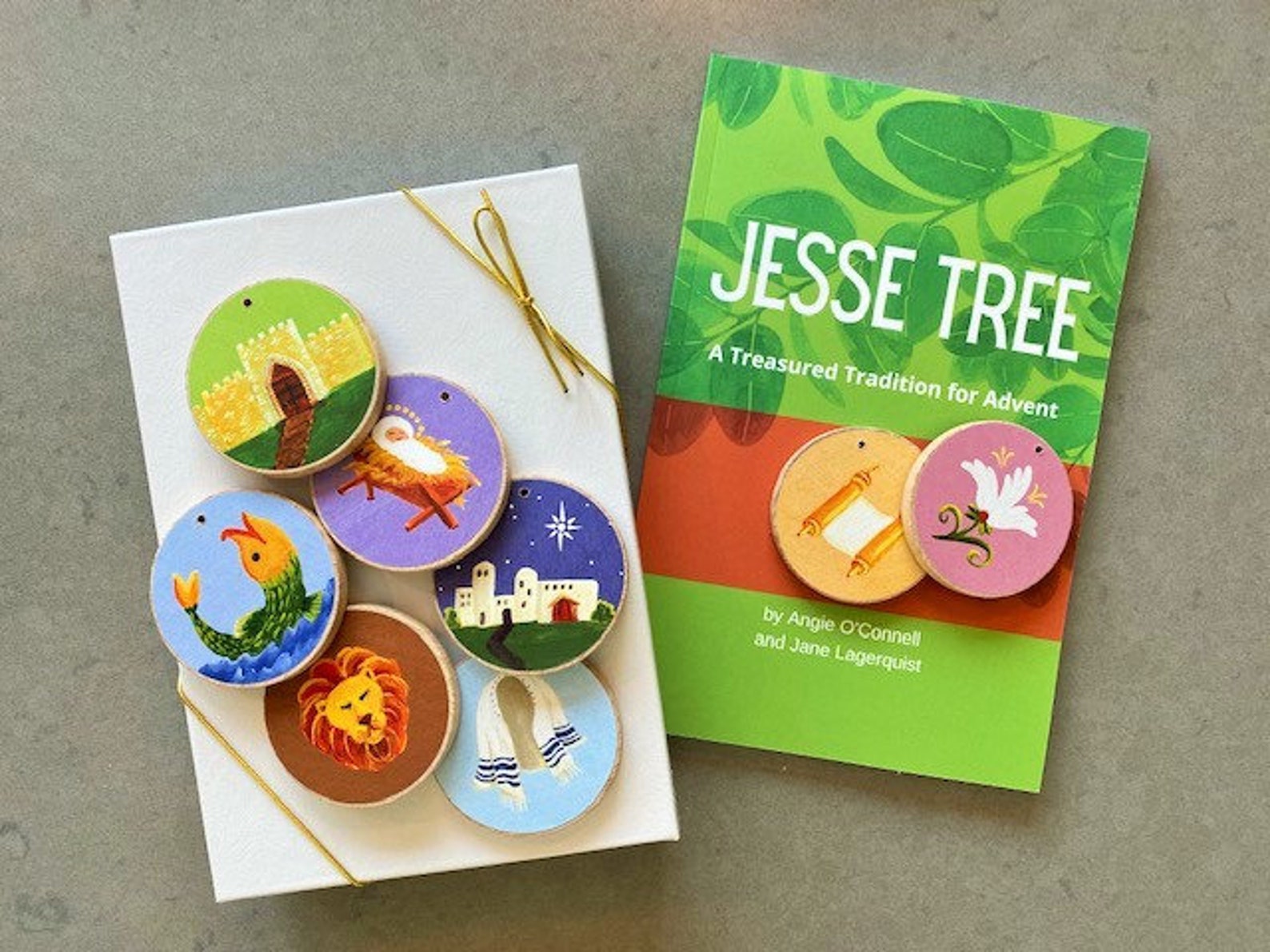 Advent Jesse Tree Book 6x9 & Ornaments- Storybook Set - Includes ...