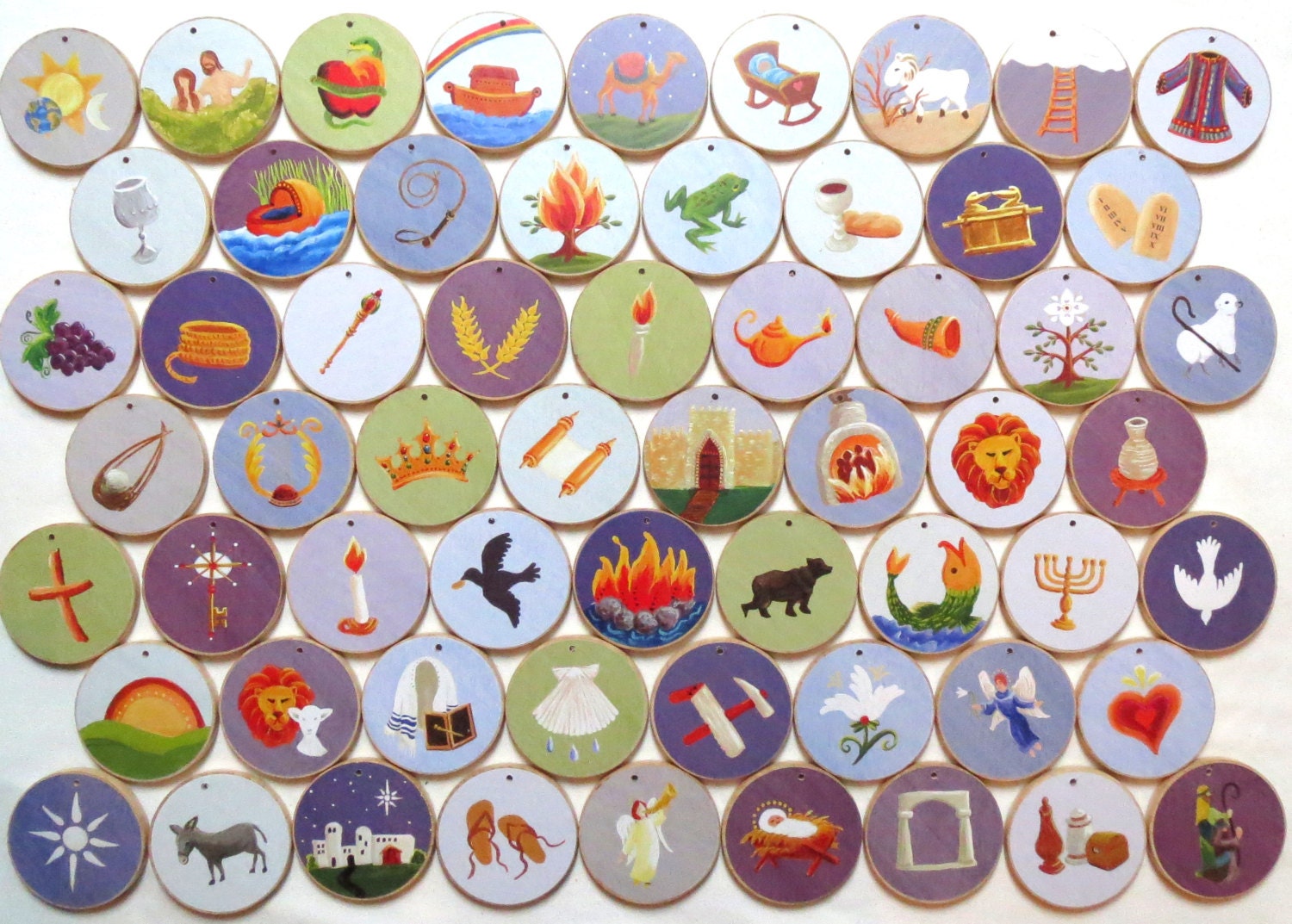 Jesse Tree Ornaments List 2 Set for Unwrapping the Greatest - Etsy