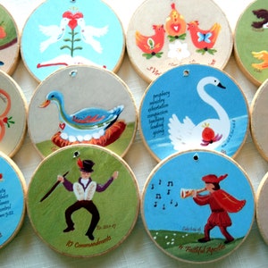 12 Days of Christmas Ornaments for Advent and Christmas - READY TO SHIP ...