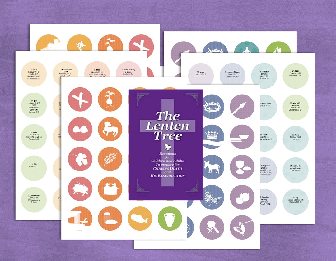 The LENTEN Tree - Follows Book by Dean Lambert Smith - 42 Ornament ...