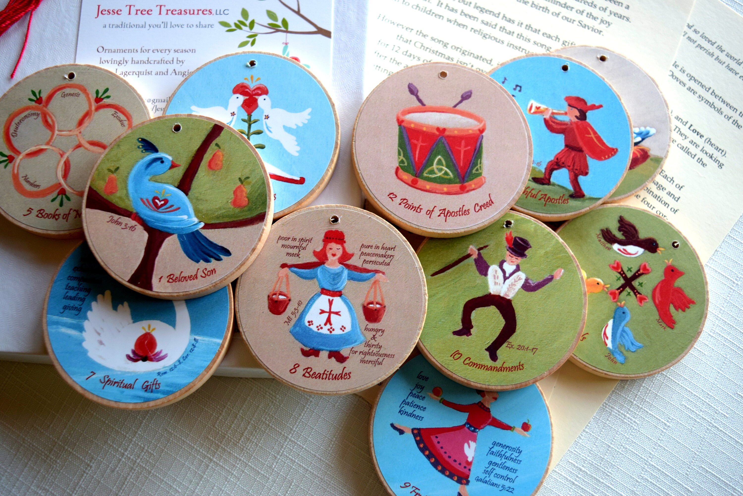 12 Days of Christmas Ornaments for Advent and Christmas - READY TO SHIP ...