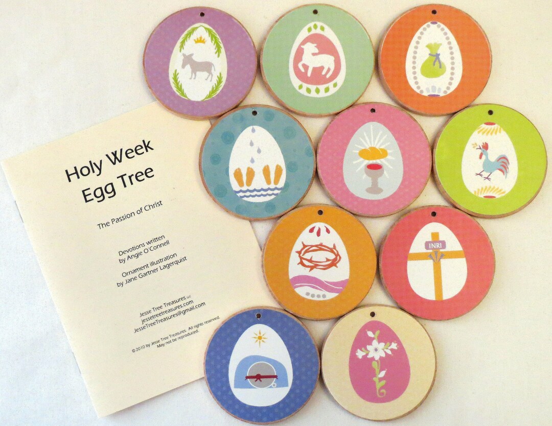 Holy Week Easter Egg Ornaments: Lent Devotion Set - Etsy