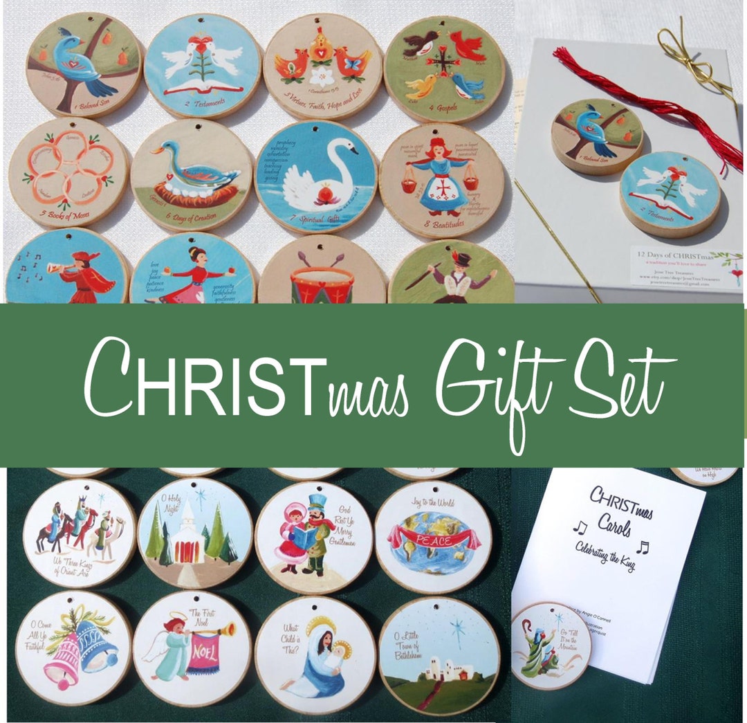 Christmas Ornament Gift Set: 12 Days & Carols, Christian Devotional - Etsy