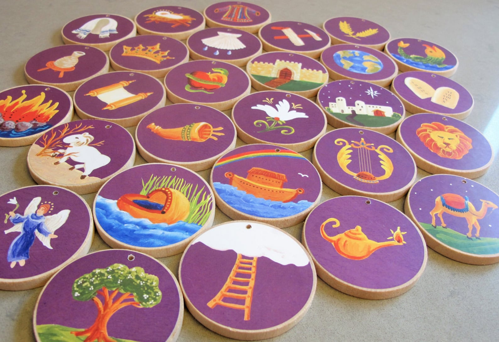 Jesse Tree Ornaments Advent Purple READY TO SHIP - Etsy