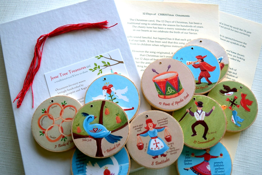 12 Days of Christmas Ornaments for Advent and Christmas - READY TO SHIP ...