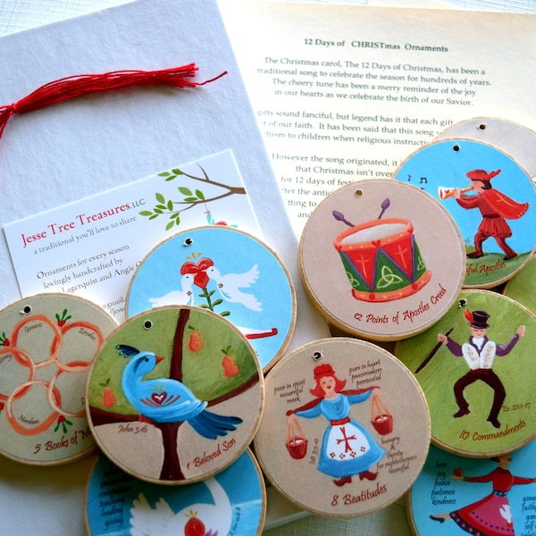 12 Days of Christmas Ornaments - Etsy