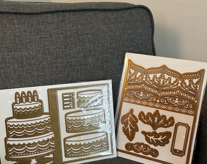 Anna Griffin Cake Damask Jacket Card Dies - Etsy