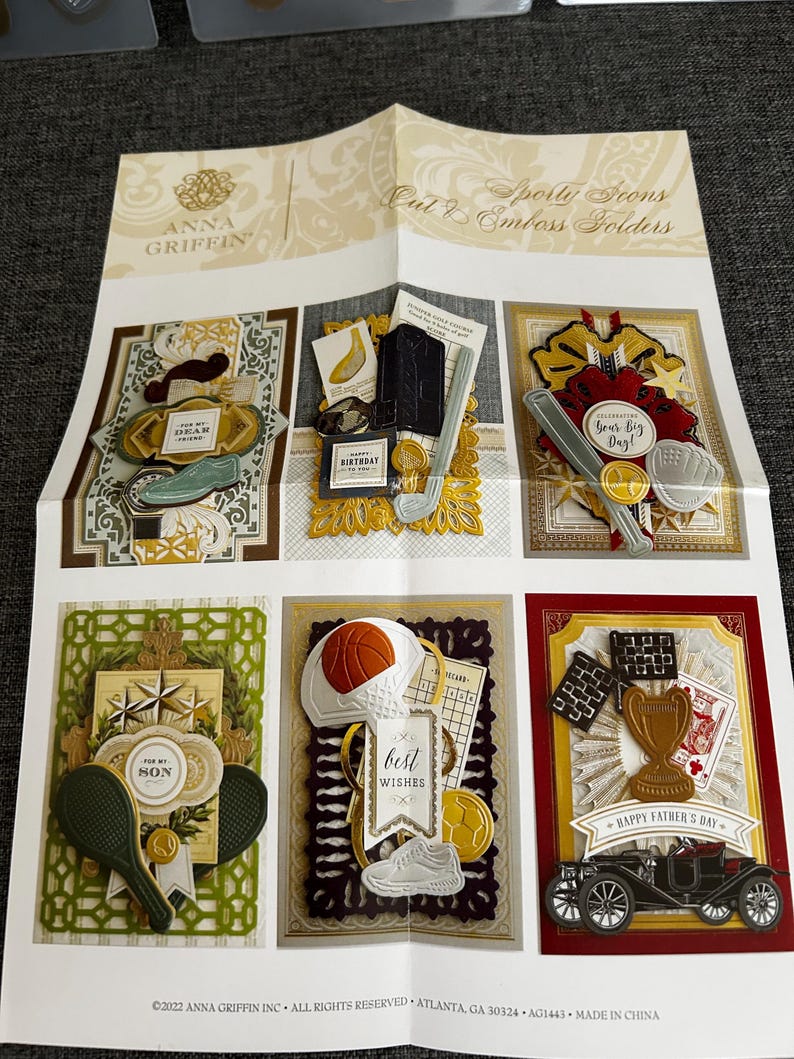 Anna Griffin Sporty Icon Cut and Emboss Folders - Etsy